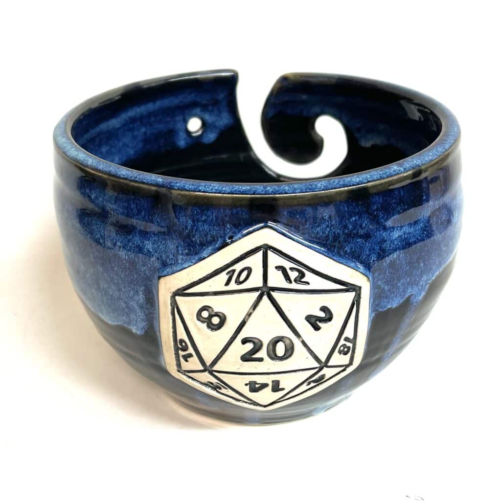 Gaming - Twenty Sided Dice d20 - Yarn Bowl - 6 in. | Pawley Studios ...